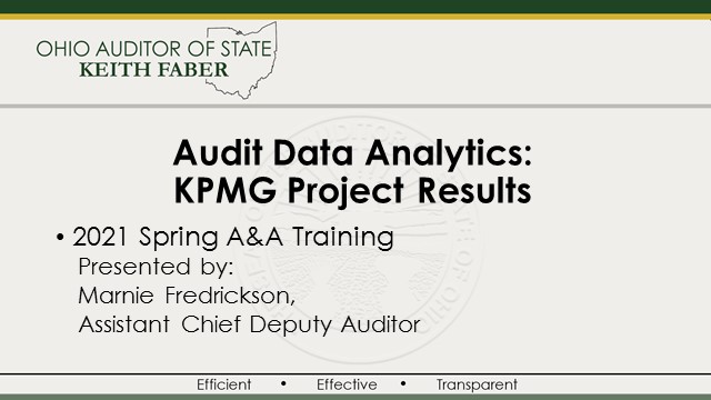 Audit Data Analytics: KPMG Project Results