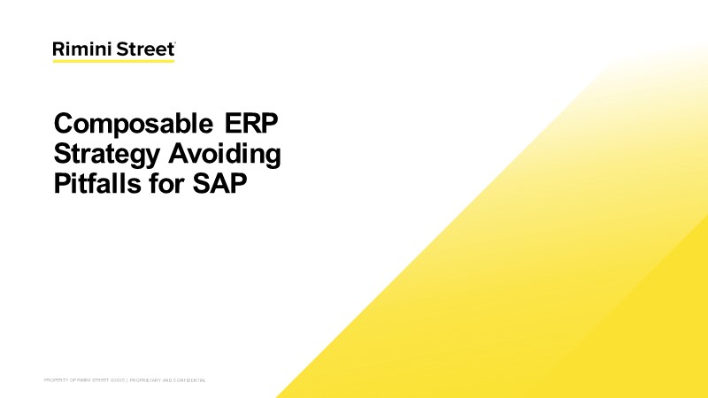 Composable ERP Strategy: Avoiding the Pitfalls for SAP