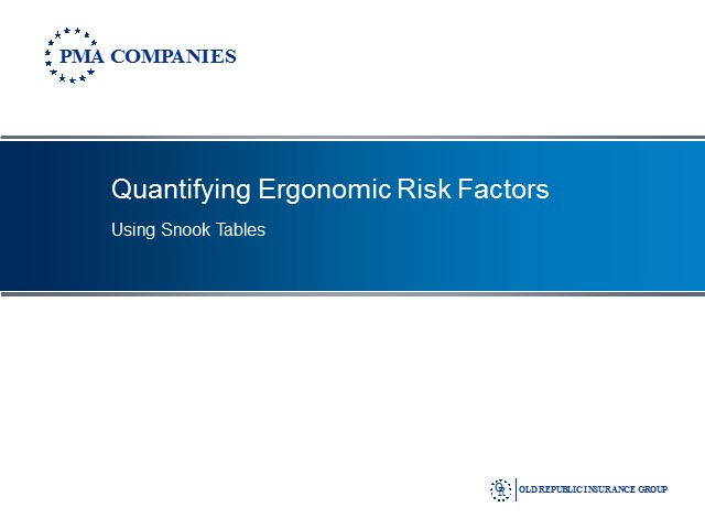 Ergonomics PDC Pre-Session - Using Snook Tables