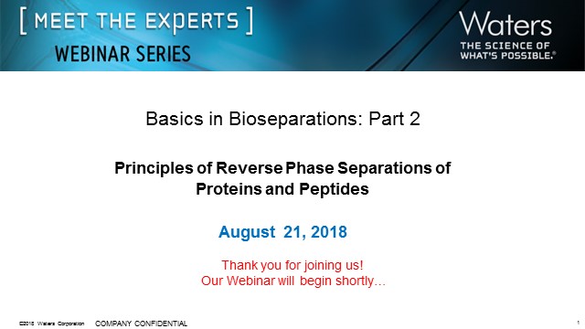 Basics of Bioseparations - Part 2