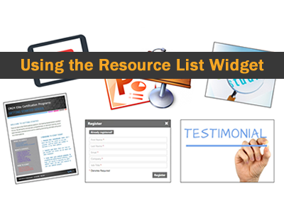 Engagement & Interactivity: Using the Resource List Widget