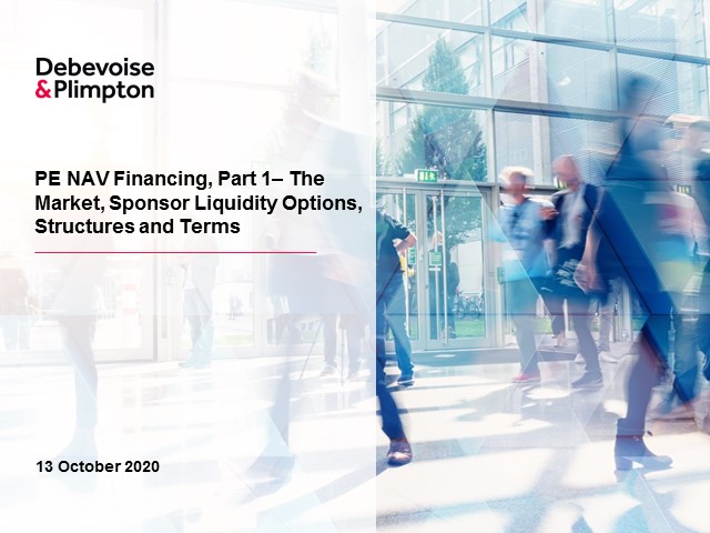PE NAV financing – Part 1 – the Market, Sponsor Liquidity Options ...