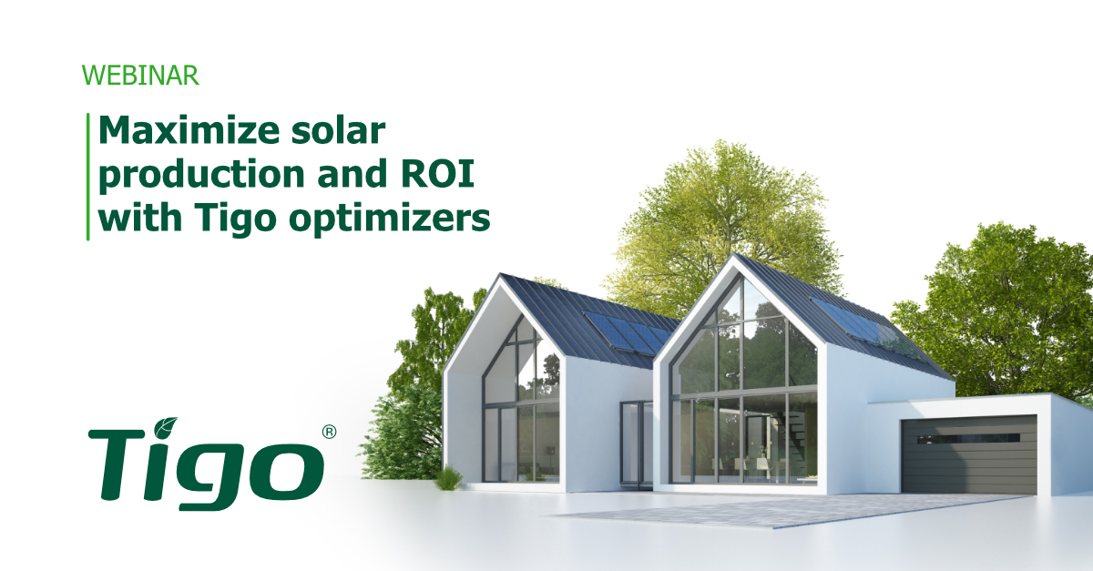 Maximize solar production and ROI with Tigo optimizers