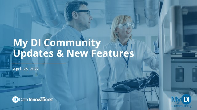 My DI Community New Features and Updates