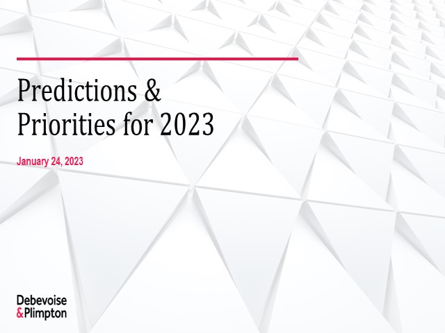 Predictions and Priorities for 2023