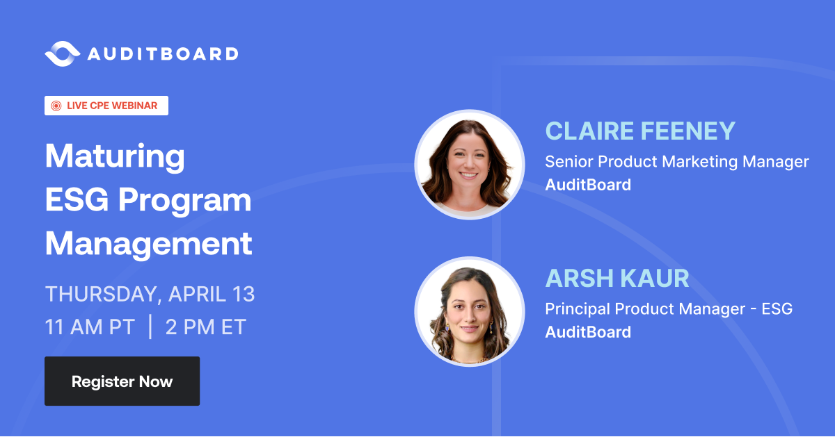 Maturing ESG Program Management