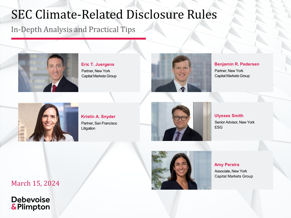 Debevoise SEC Climate Disclosure Rule Series: In-Depth Analysis of the ...