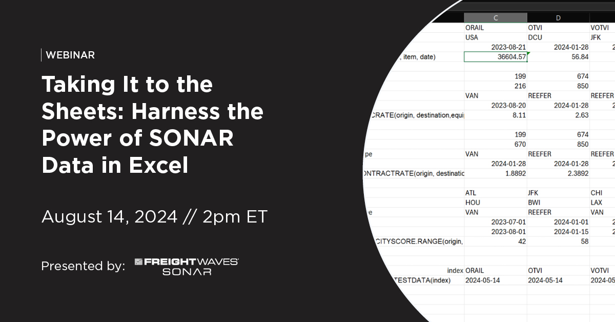 Taking It to the Sheets: Harness the Power of SONAR Data in Excel